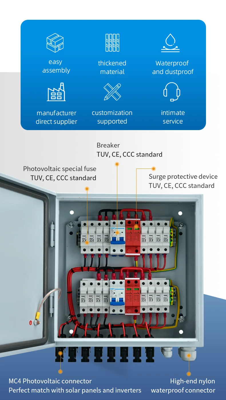 Pv Intelligent Lightning Protection Combiner Box Dc1000v Smart Combiner ...