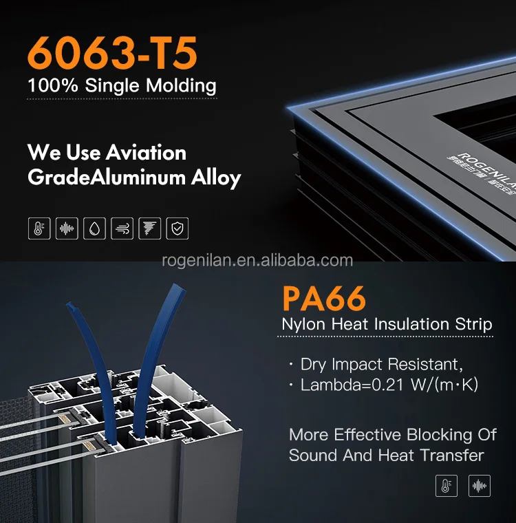 ROGENILAN Custom Interior Plantation Aluminum Window Shutters