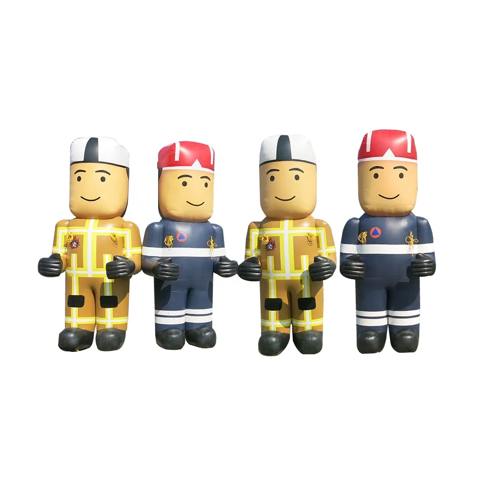 Giant Outdoor firefighting cartoon firefighter inflatable Model with ...