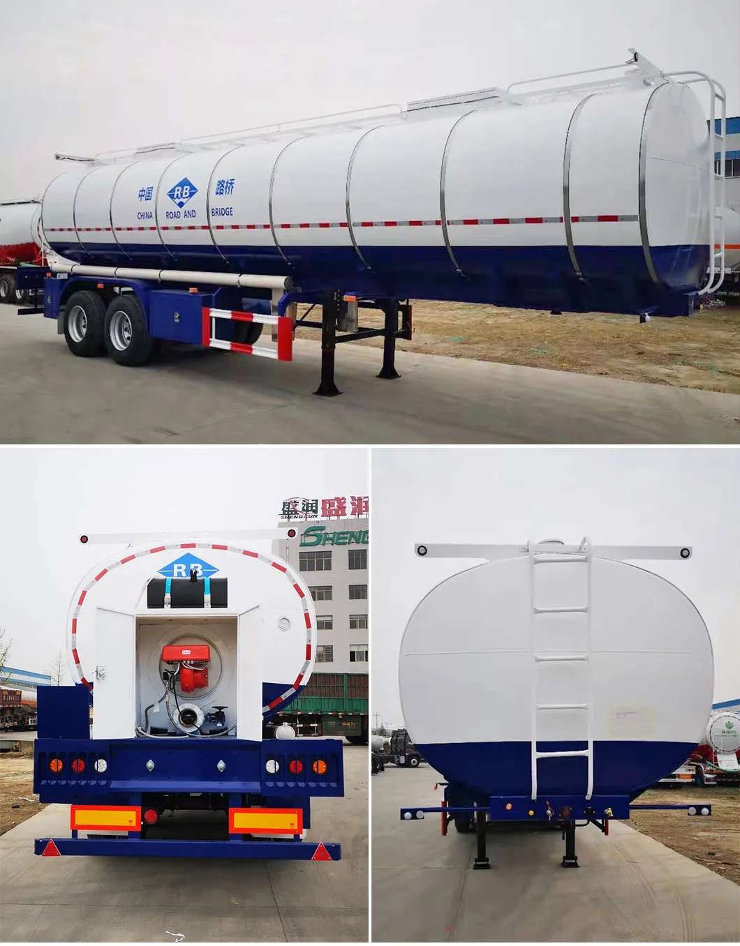 Bitumen Transport Insulation Tank Bitumen Tanker Semi Trailer Burner ...