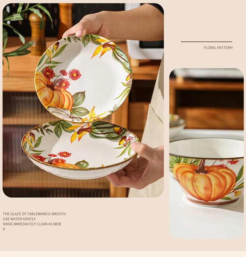 Pumpkin Dinnerware Set - Exquisite Ceramic Tableware