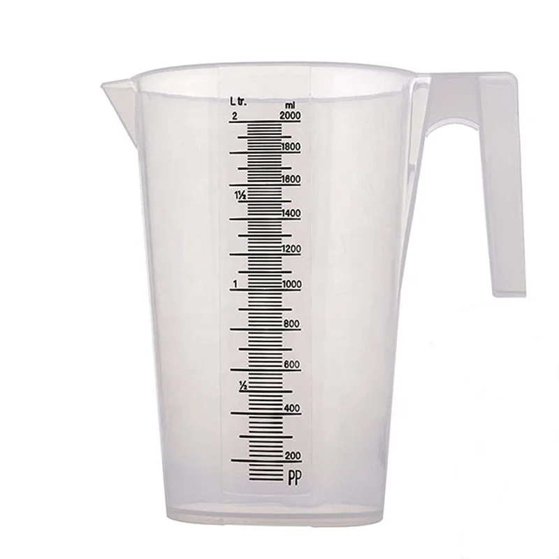 2 Liter (2000ml) Plastic Graduated Measuring And Mixing Pitcher Pouring ...