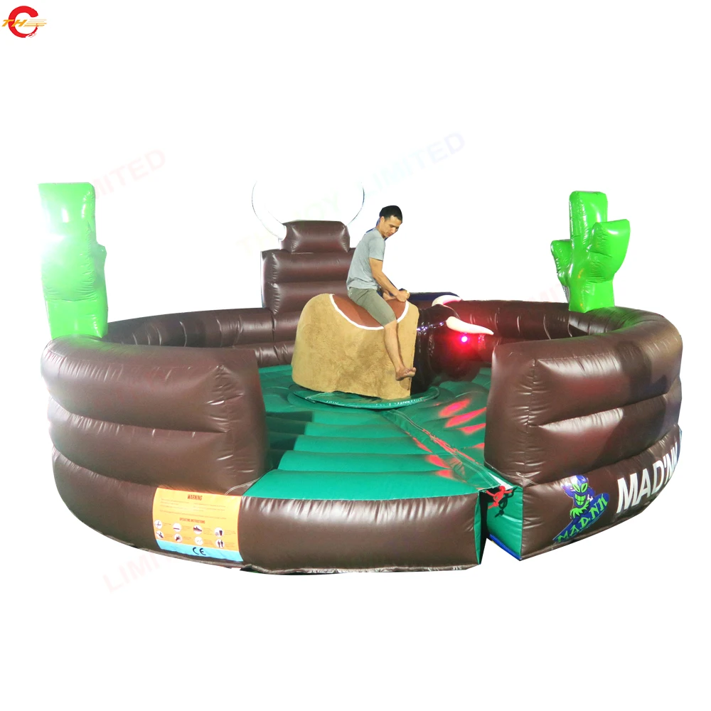 Premium Outdoor Giant Inflatable Rodeo Bull Ride Ultimate Mechanical ...