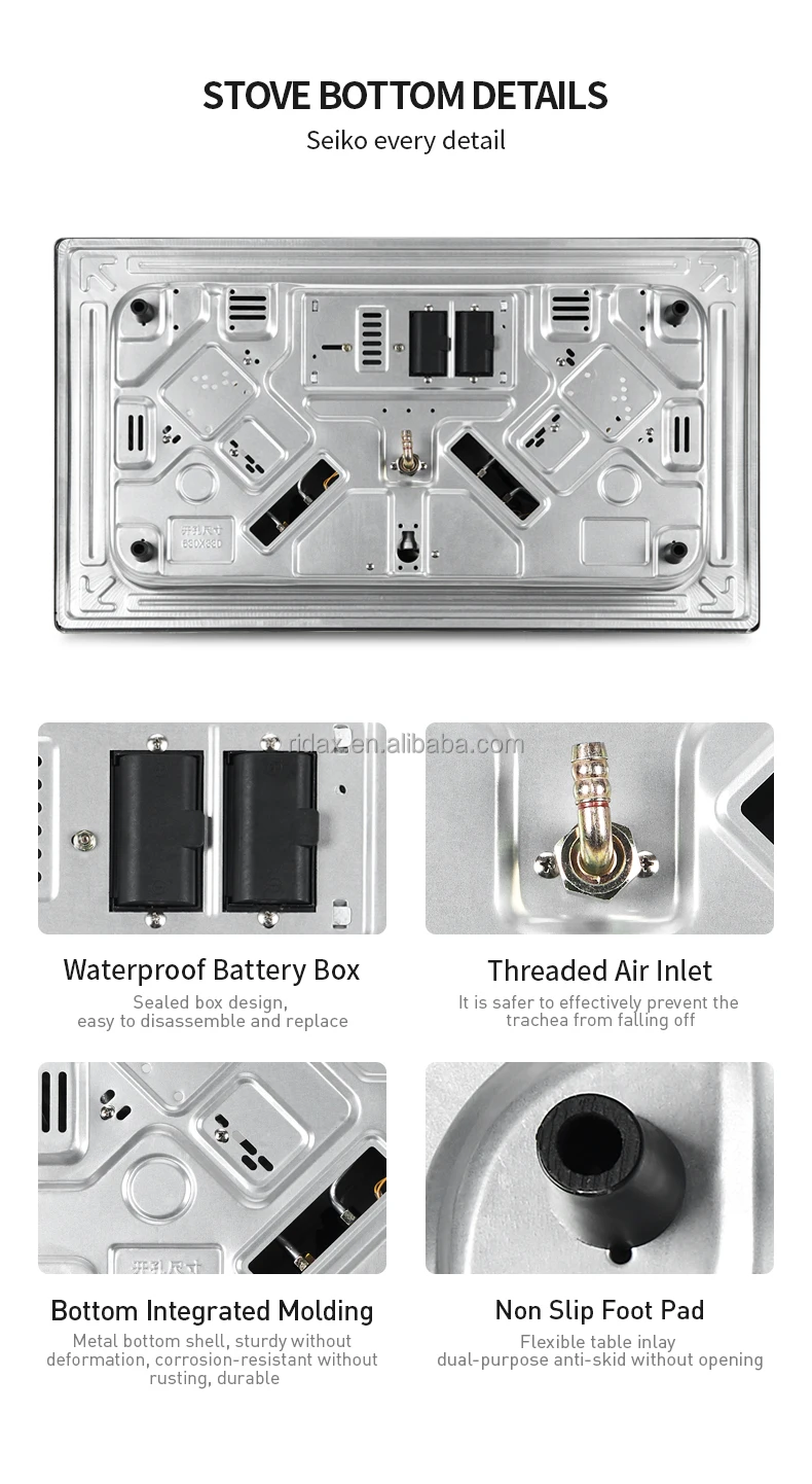 2 Burner Tempered Glass Folding Gas Hob Foldable Burner Built-in Gas ...