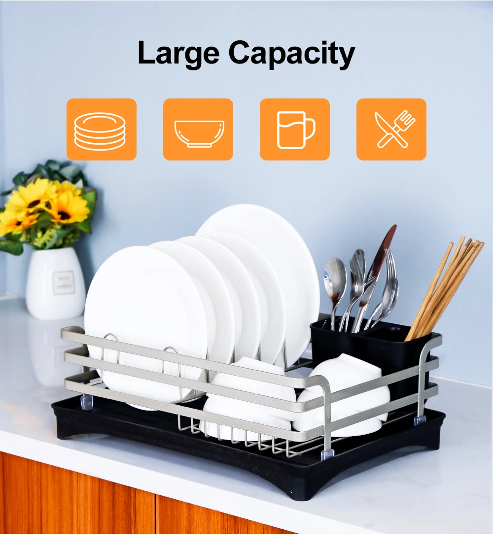 Adjustable Over The Sink Diash Rack Home Storage Tiers Dish Rack For ...