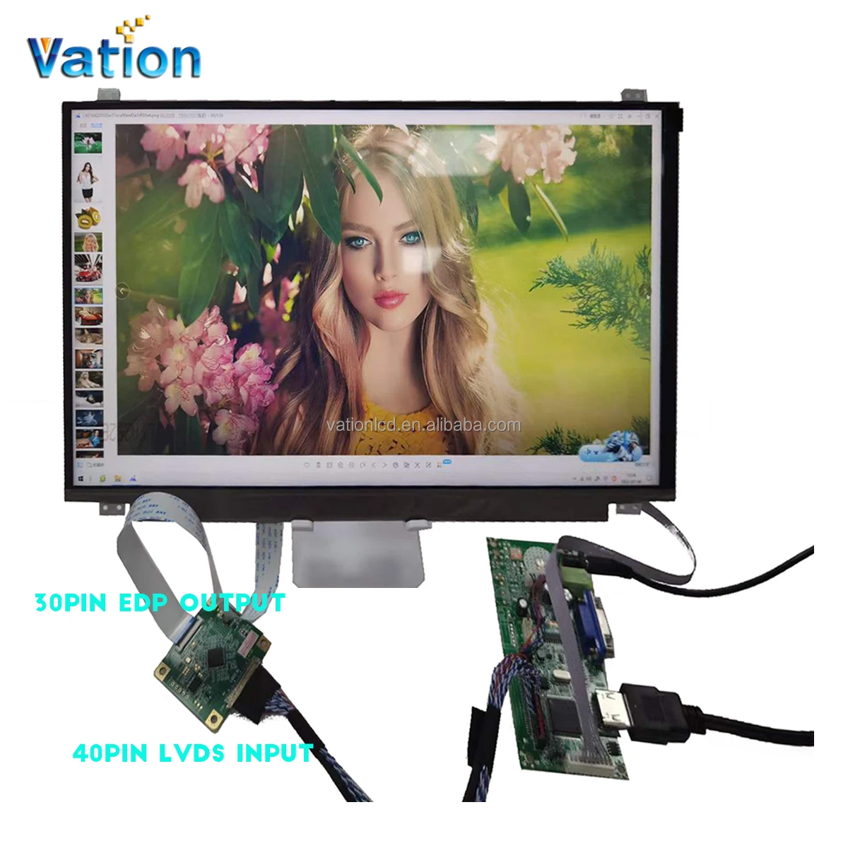 40PIN LVDS to 30PIN Edp Converter - VATION PCBA Solution