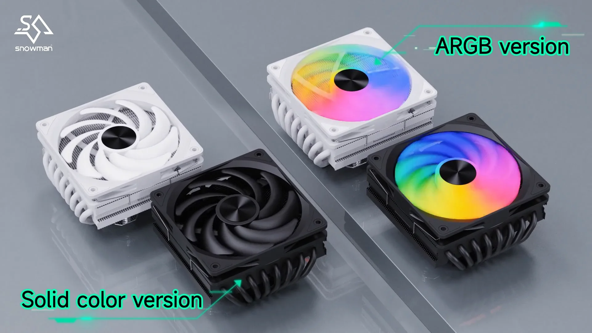 Snowman Argb 8 Heat Pipe Cpu Cooler 120mm Cpu Air Cooler 4pin Pwm Cpu ...