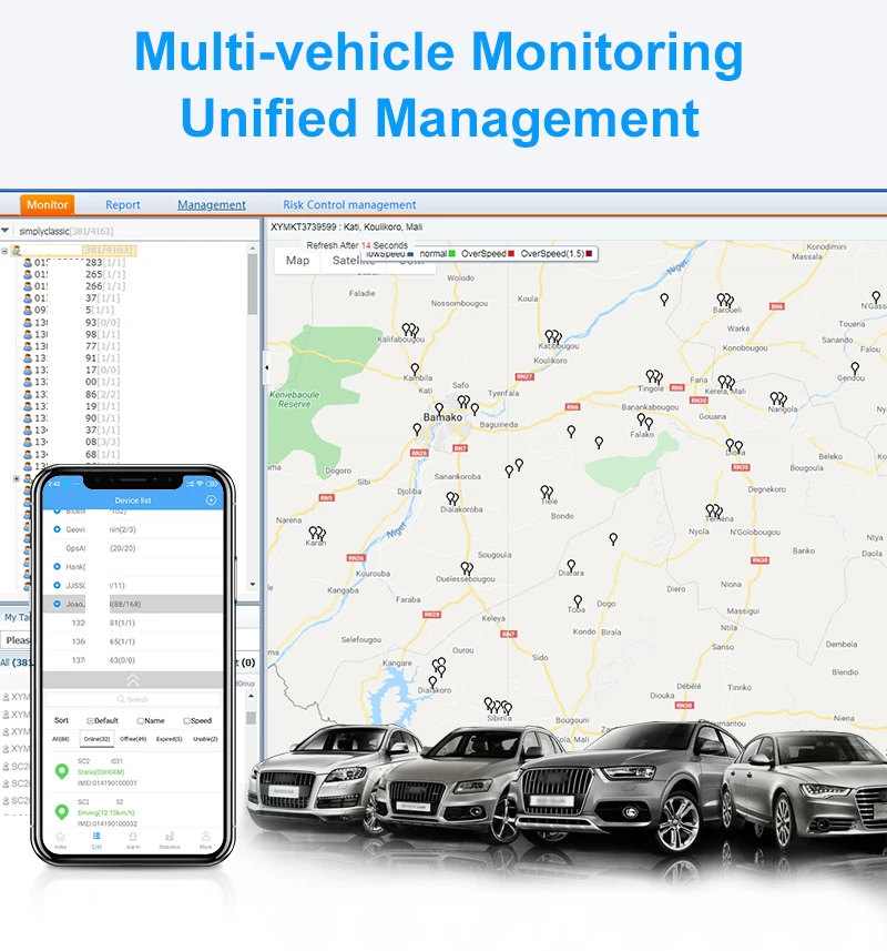 Cars Driving Behavior Obd Diagnostic 2g 3g 4g Obd2 Gps Tracker Data ...