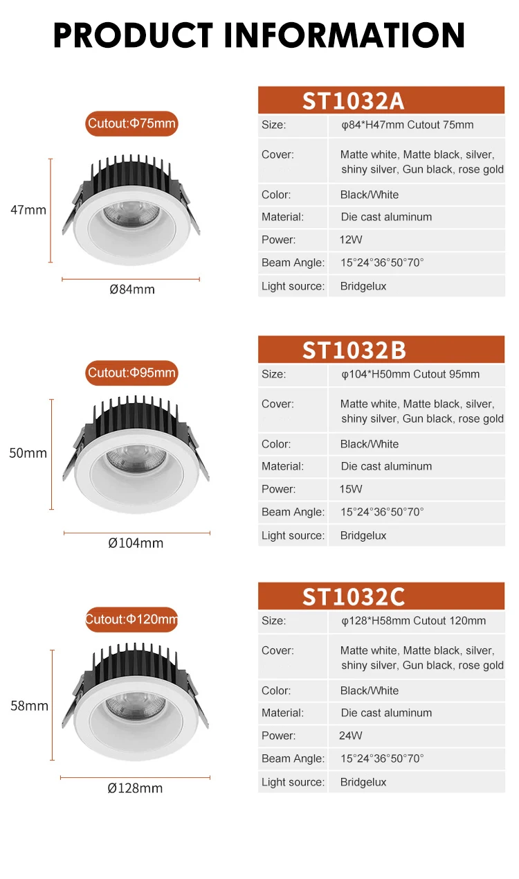 Office Building Energy Saving Aluminum Cob 12 15 24 Watt Ceiling Led ...