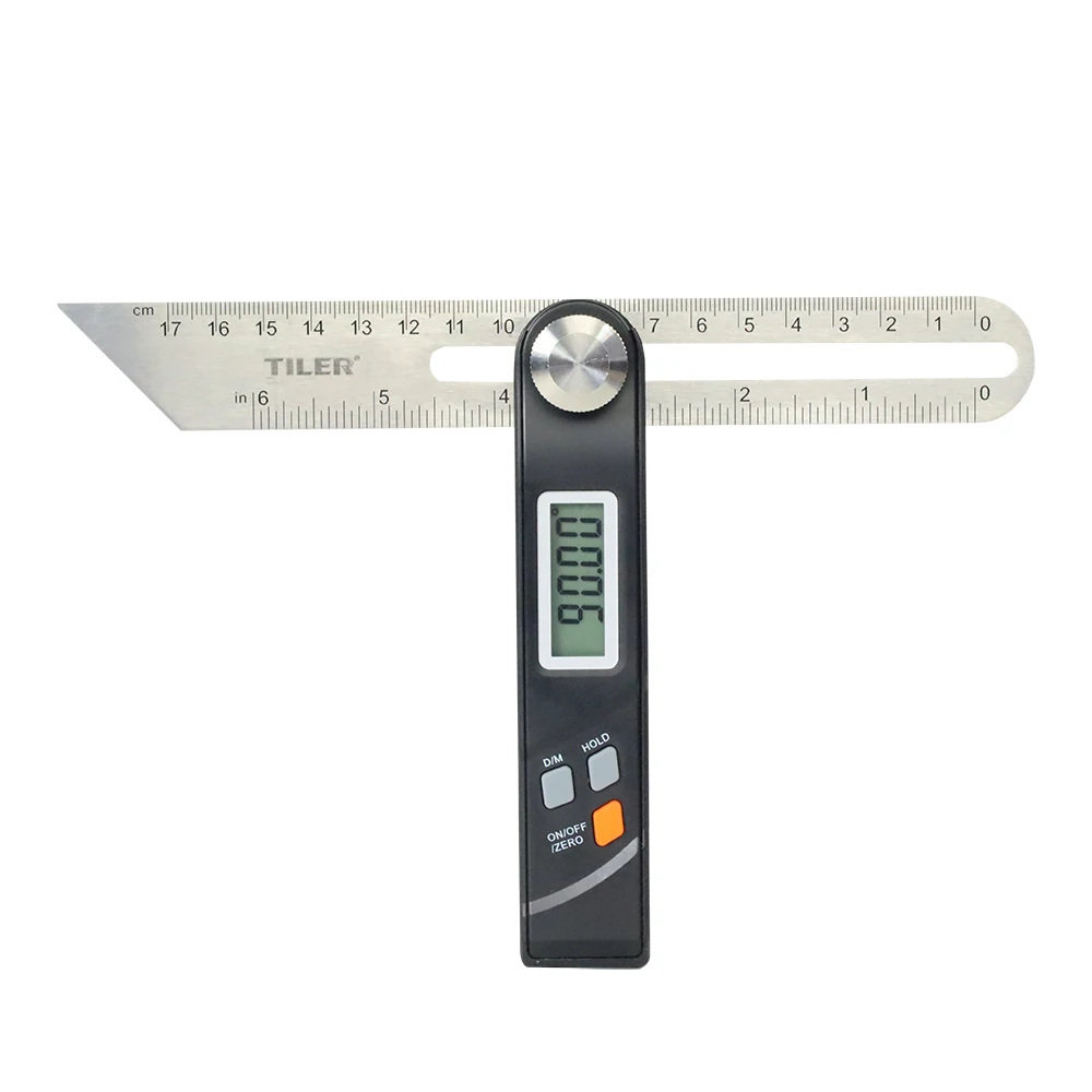 Tiler T-bevel Gauge & Protractor Digital Angle Finder Full Lcd Display & 8" Stainless Steel ...