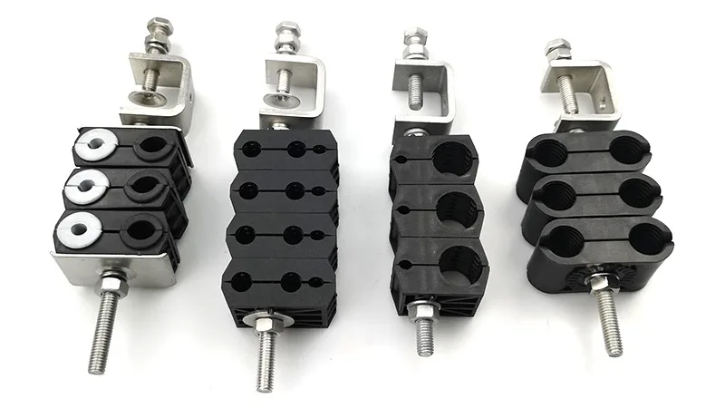 4 Ways Coaxial Cable 1/2" Flex Fiber Optic Feeder Clamp 5-7mm,19-25mm ...