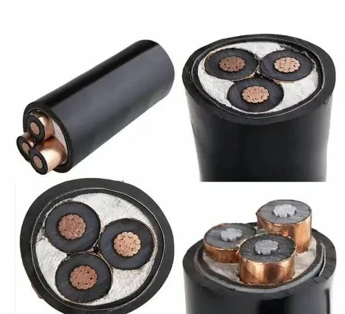 HV Copper XLPE/PVC/SWA Steel Armored Shield Power Cable 3*120mm2 ...