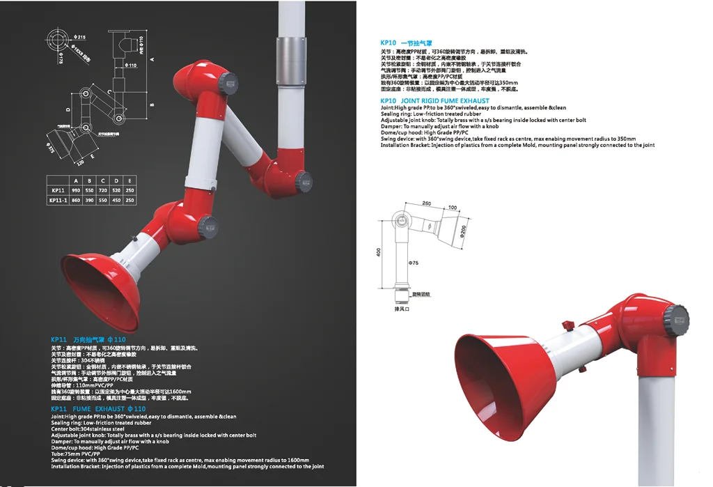 Laboratory Fume Exhaust Universal Exhaust Hood Ceiling-mounted Lab ...