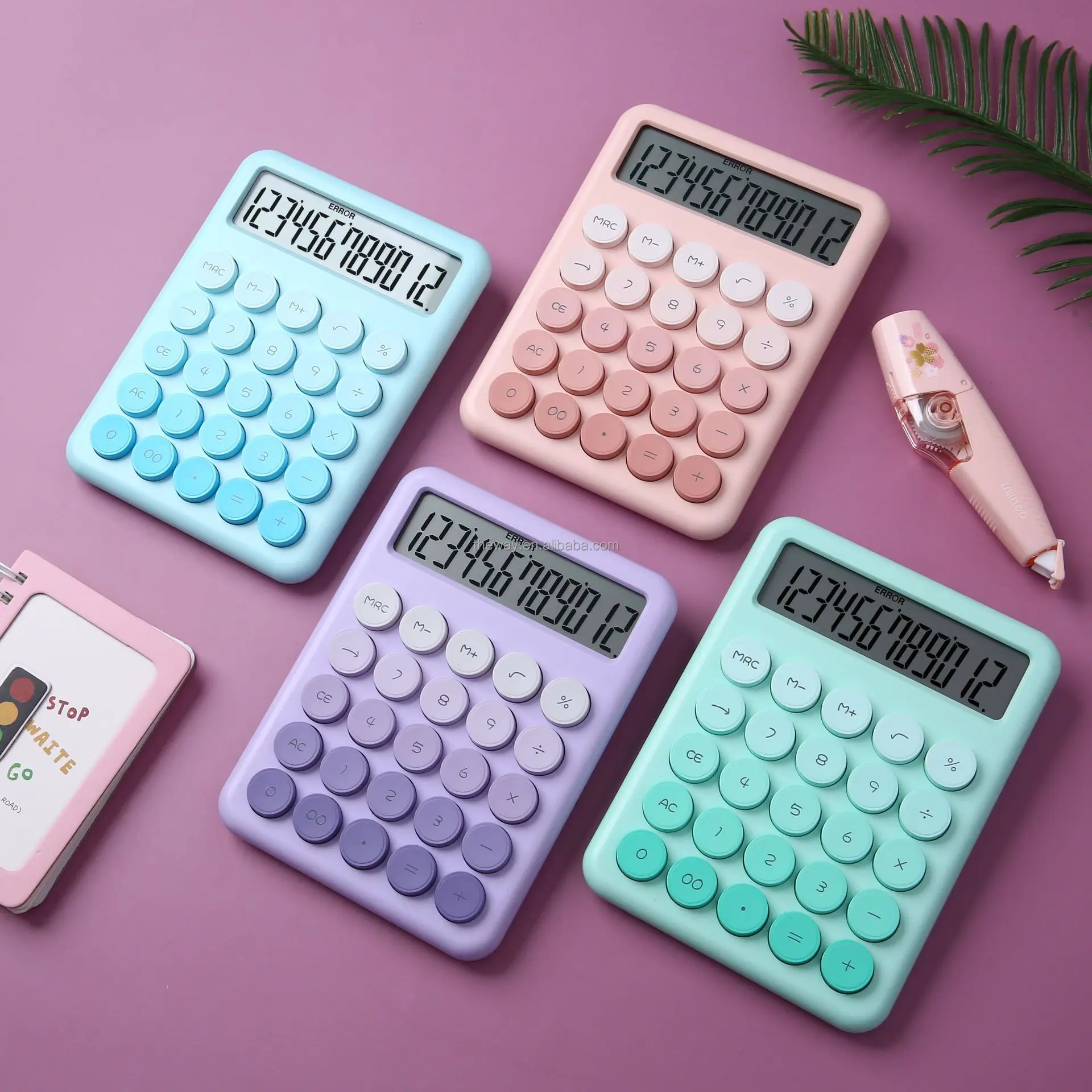 Cute Colorful Candy Portable Desk Calculator - Typewriter-inspired
