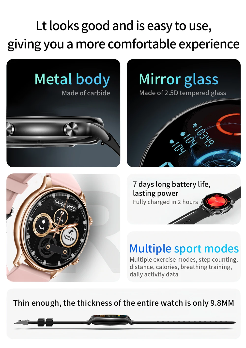 Karenm Top Selling Smartwatch 2023 - KM20 Fitness Bracelet