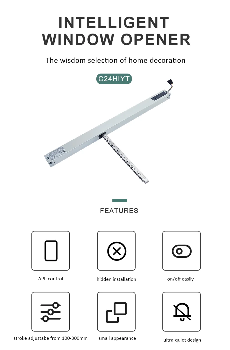 Smart Window Opener by Hongze - Hidden, Quiet, and Reliable