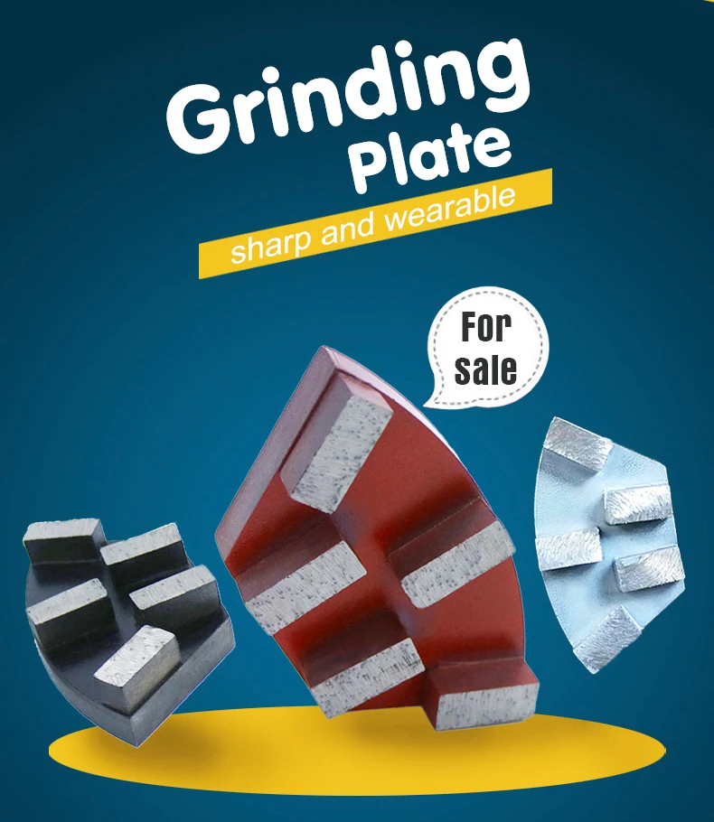 LITTLE ANT 5 Segments Trapezoid Hard Bond Diamond Grinding Block Plate ...