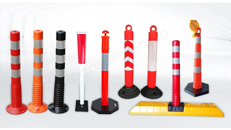 Traffic Highway Construction Barrier Delineators Reboundable Flexible ...