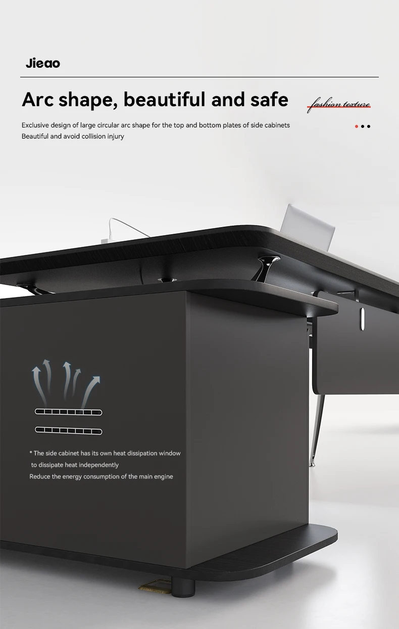 Office Layout Jieao F90 Ceo Boss Executive Office Table L Shape Mdf ...