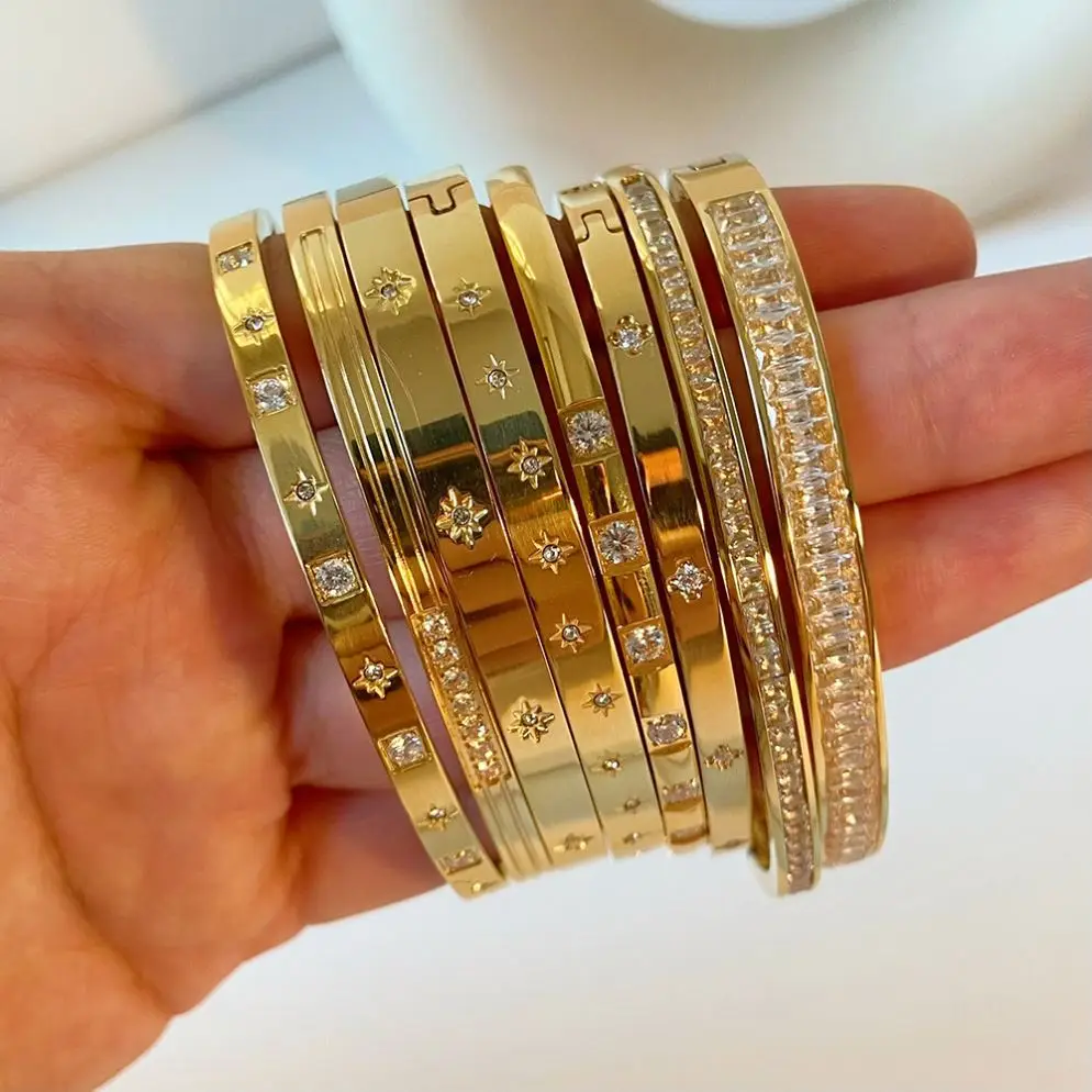 Wholesale Charm Luxury Famous Brand Bangles Fashion Jewelry 18K Gold ...
