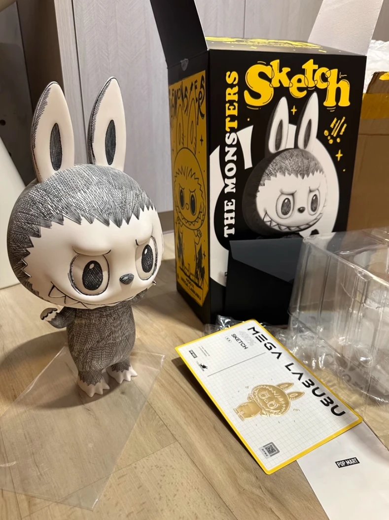 Genuine New the Monsters Mega Labubu 1000% Sketch Anime Figure Toys ...