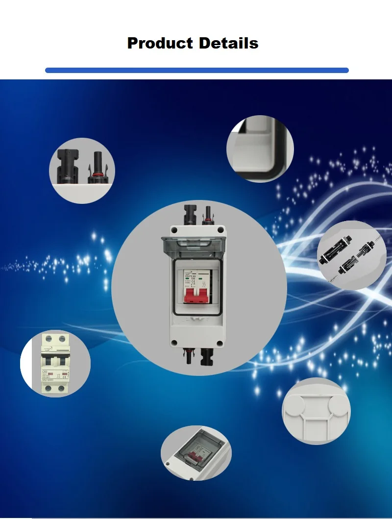 IP65 2P 32A PV DC Disconnect Switch With Mini Circuit Breaker for ...