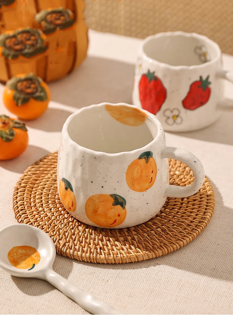 Handmade Strawberry Ceramic Mugs - Perfect for Gifts