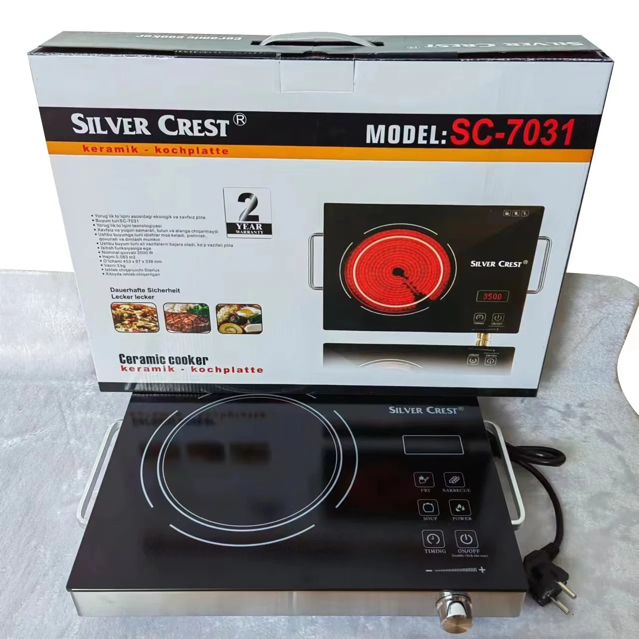 Hot Sale 3500w Silver Crest Black Electric Ceramic Stove Electric ...