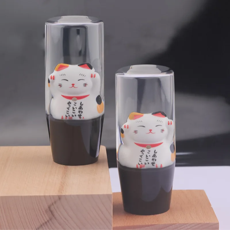 Fortune Cat Shifter Car Modification Gearshift Resin Crystal ...