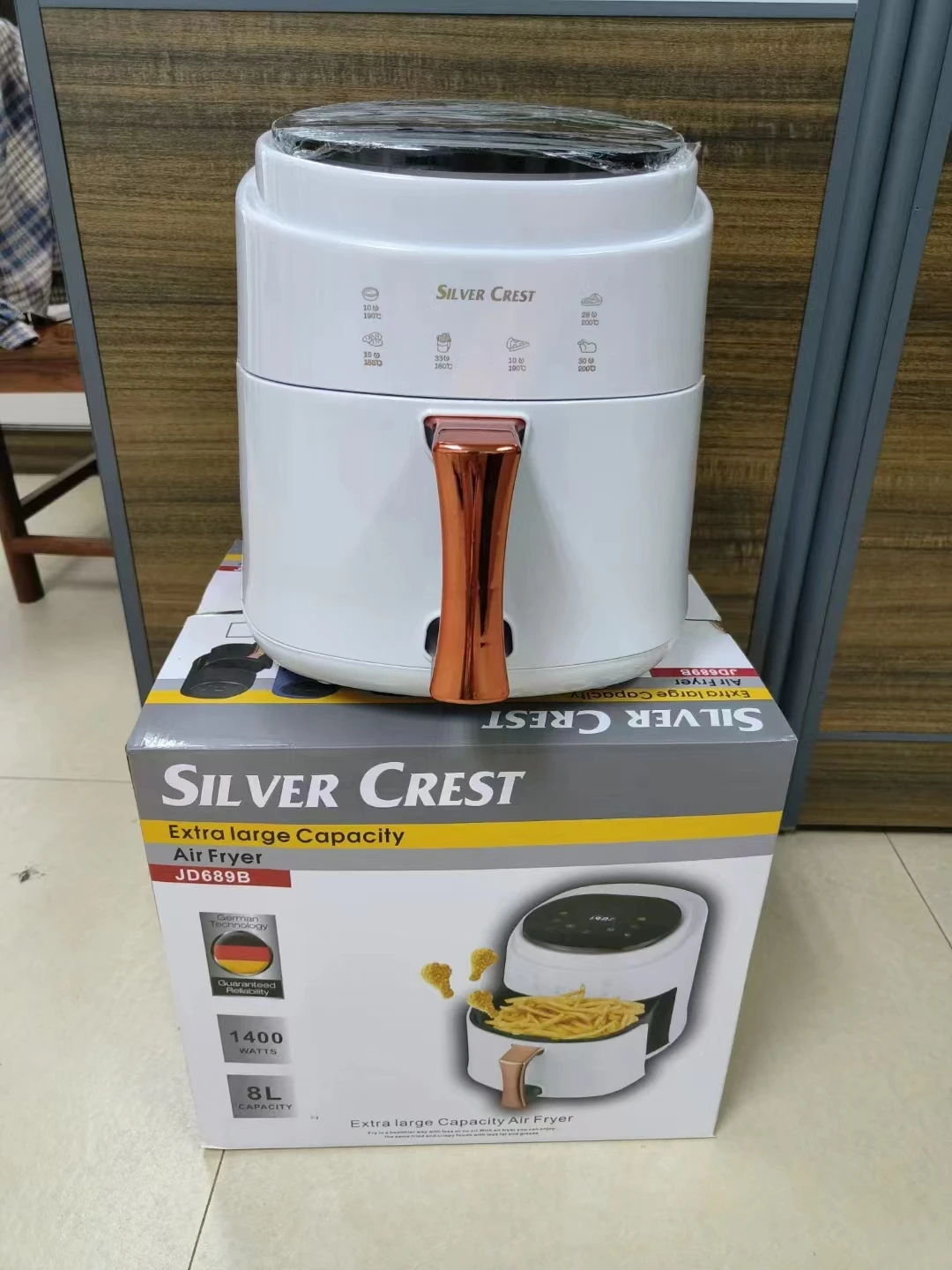 银冠8l空气油炸锅发光二极管数字多功能1400w无油不粘空气油炸锅电动塑料白黑广东 - Buy 智能空气炸锅,银波峰空气炸锅,无油空气炸锅 Product on Alibaba.com