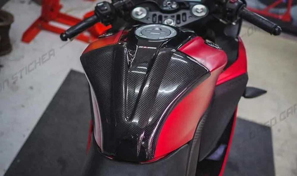 Motorcycle Carbon Fiber Gas Tank Pad Sticker Protector Cover Guard For ...