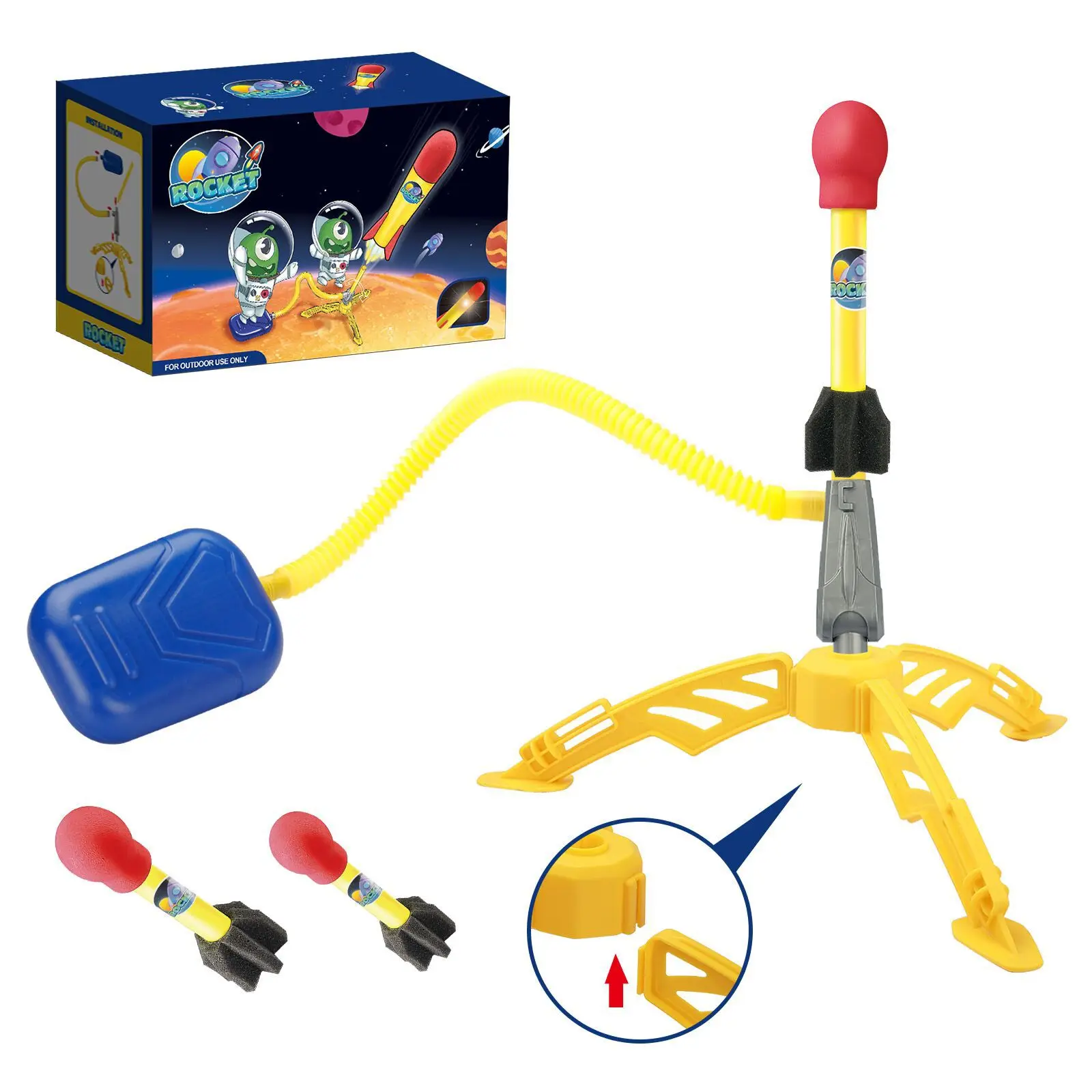 Children's Feet On Plastic Bazooka Pressure Pneumatic Outdoor Sports ...