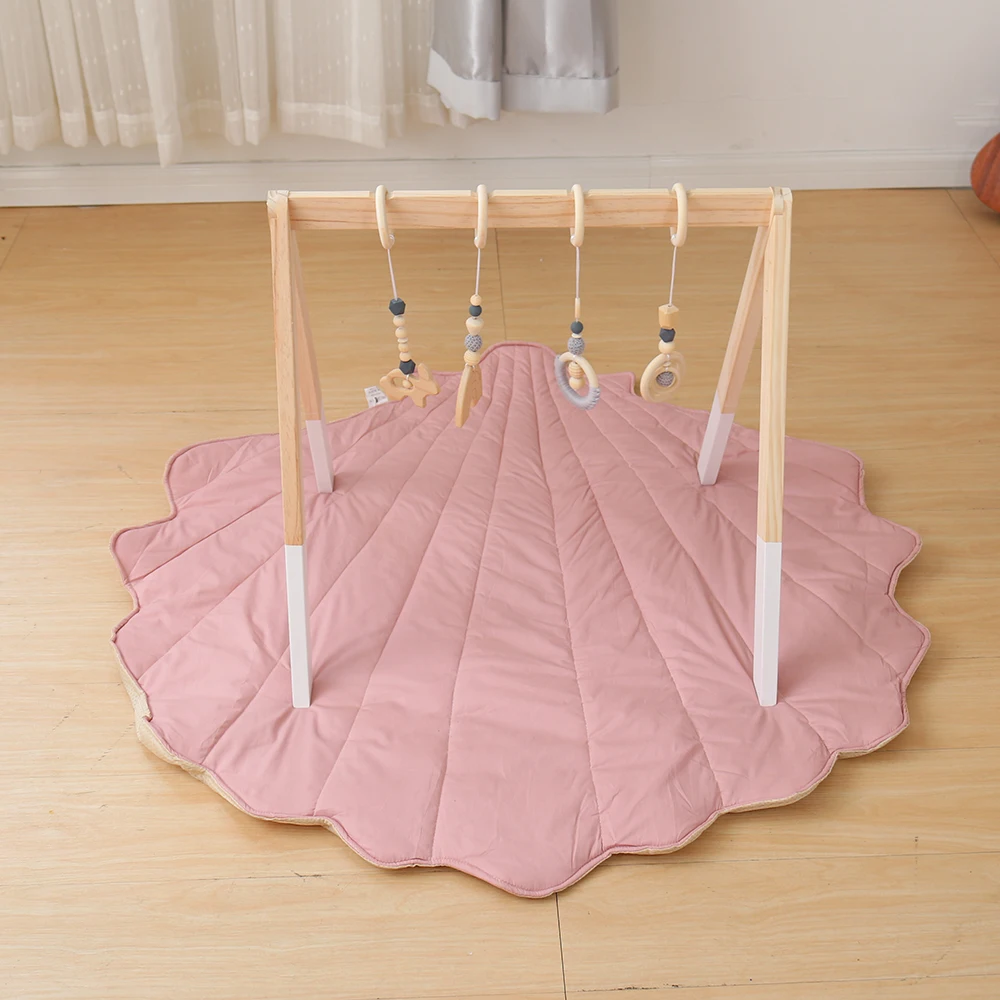 Hot Sale Safe Wooden Baby Activity Gym Set Including Hanging Toys For ...