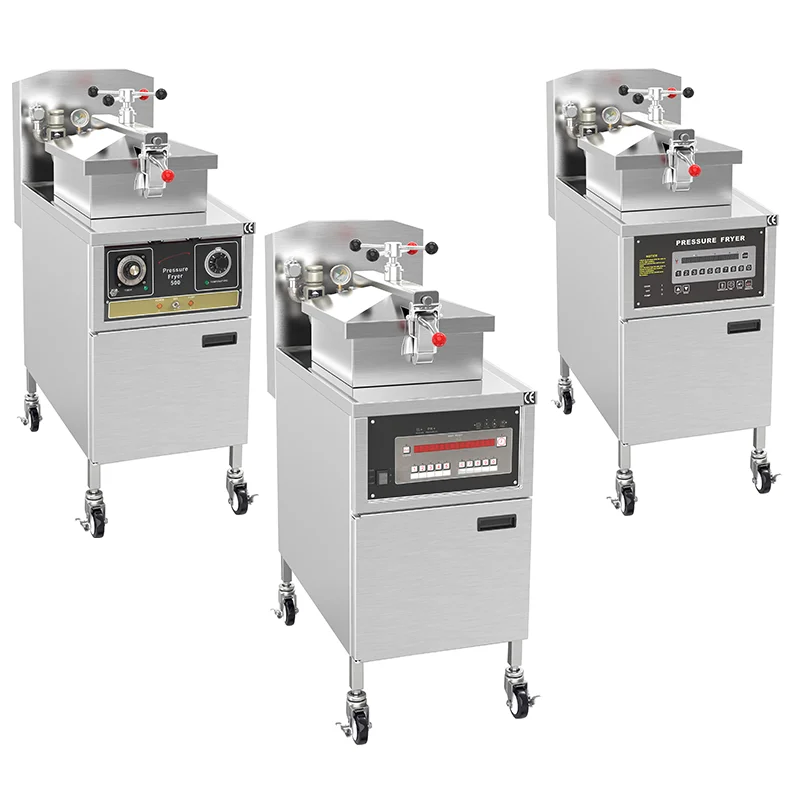 Industrial gas fish and potato chips pressure deep fryers 15 50 liters ...