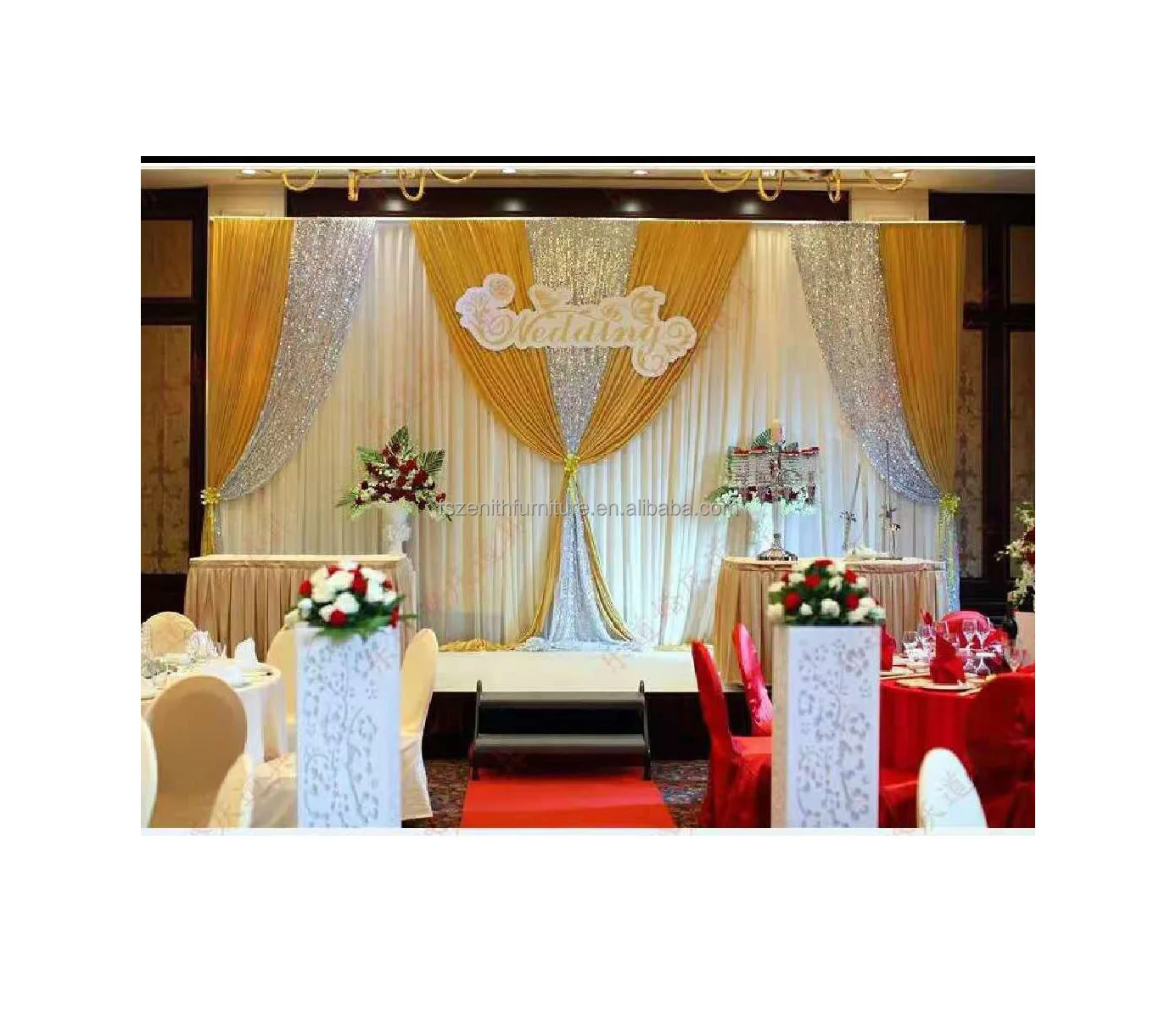 Wedding Supplies - S Shaped Ceiling Draping Kit Drapery