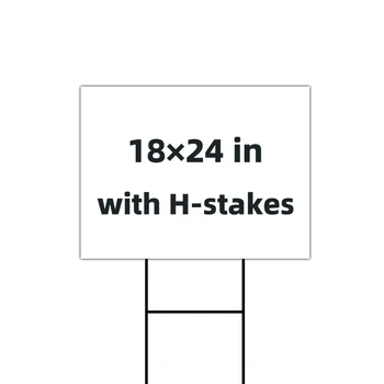 Customized Corrugated Plastic White Sublimation 18x24 Blank Yard Sign ...