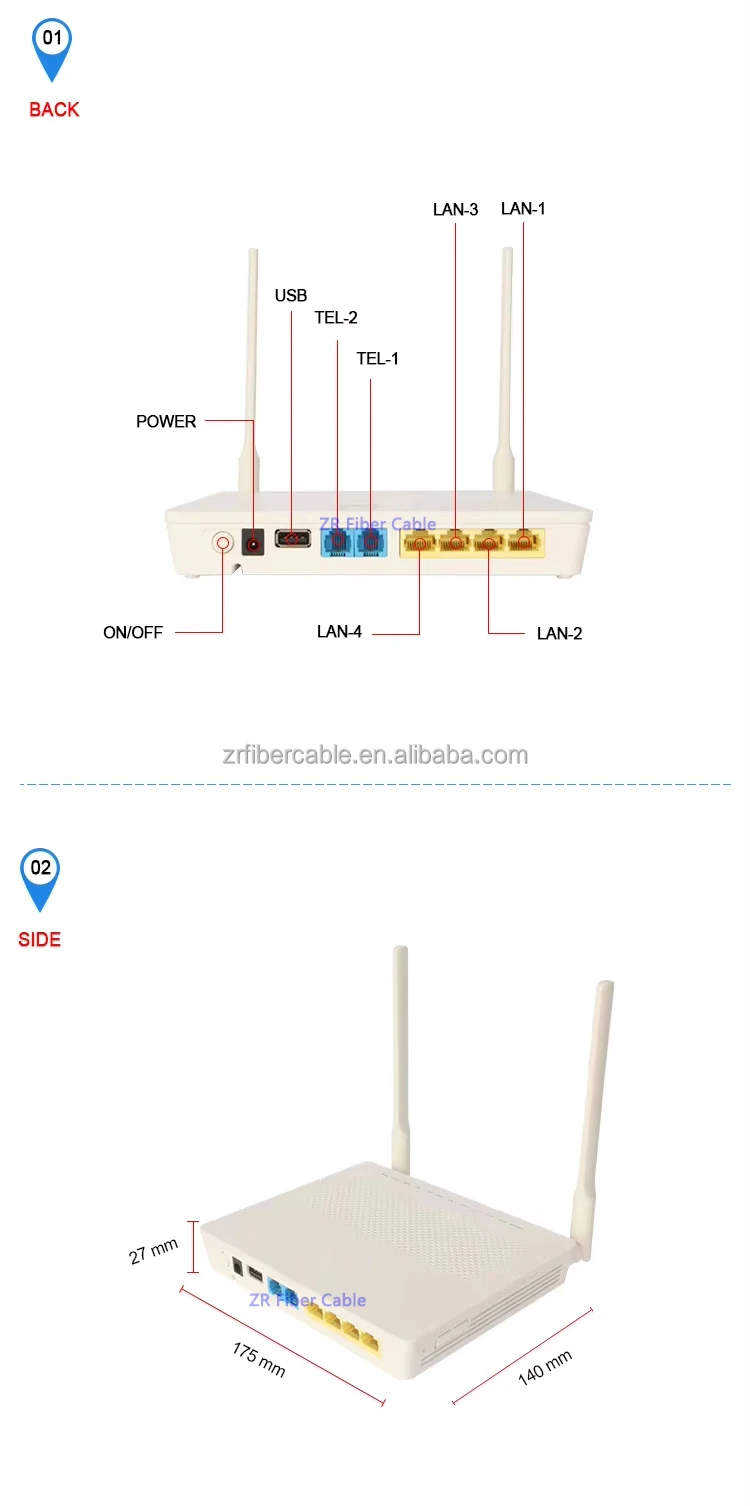 Usado Hg8546m Onu Gpon 8546m Hg8546 Hg8546m Xpon Wifi Onu