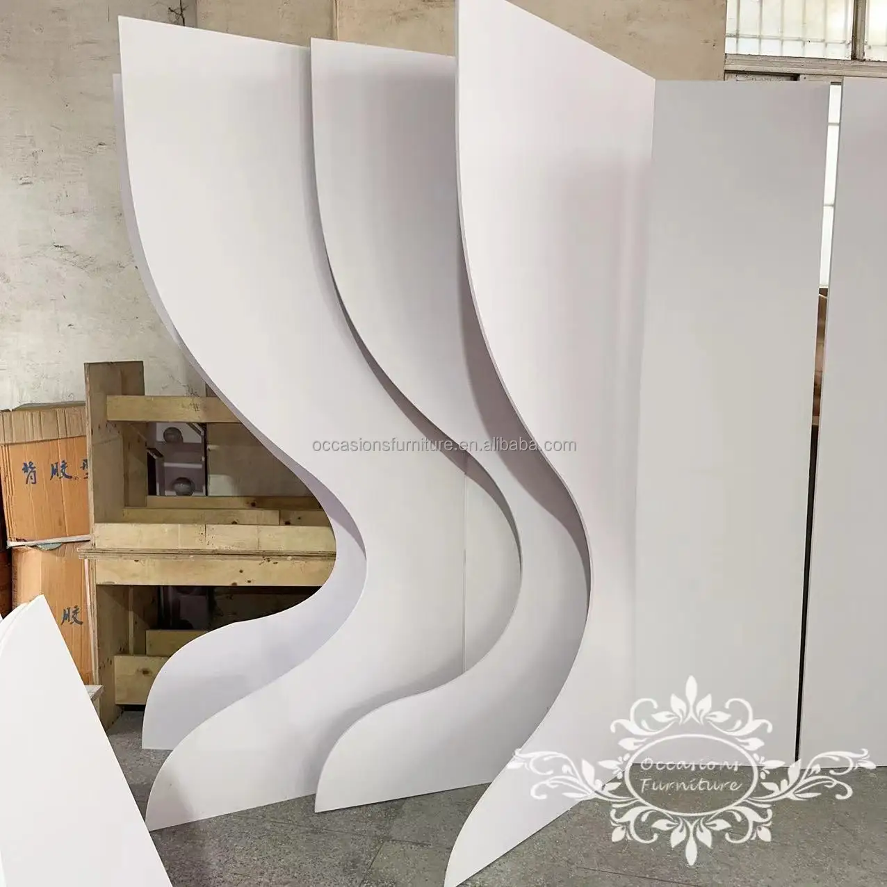 White PVC Wedding Backdrop - Customized Stage Decor for Events, Perfect ...
