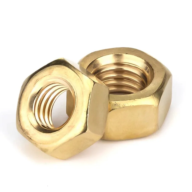 Copper Nut Brass Hexagon Hex Bolt Brass Screw Nut M2 M2.5 M3 M4 M5 M6 ...