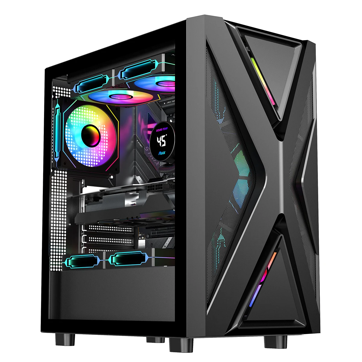 Ruix P30 ATX PC Case - High Quality Tempered Glass Side Panel