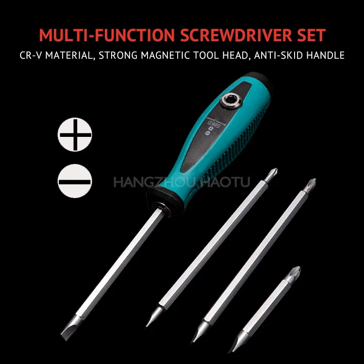 4 In 1 Precision Magnetic Screwdriver Set Phillips Slotted Torx 2 Nut Driver Screwdriver Set ...