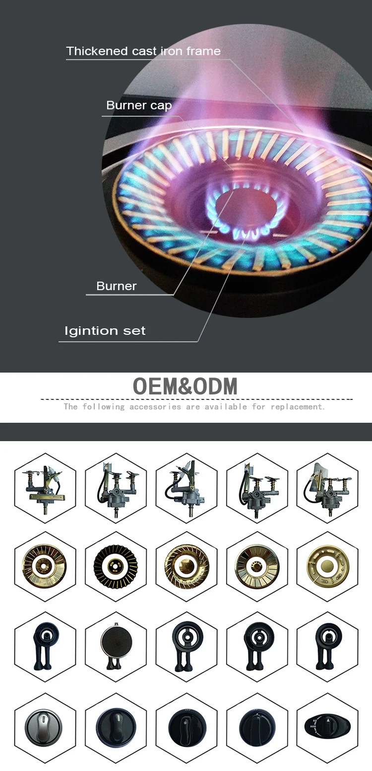2 Burner Electric Cooktop Household Gas Hob Stove Built-In Kitchen ...