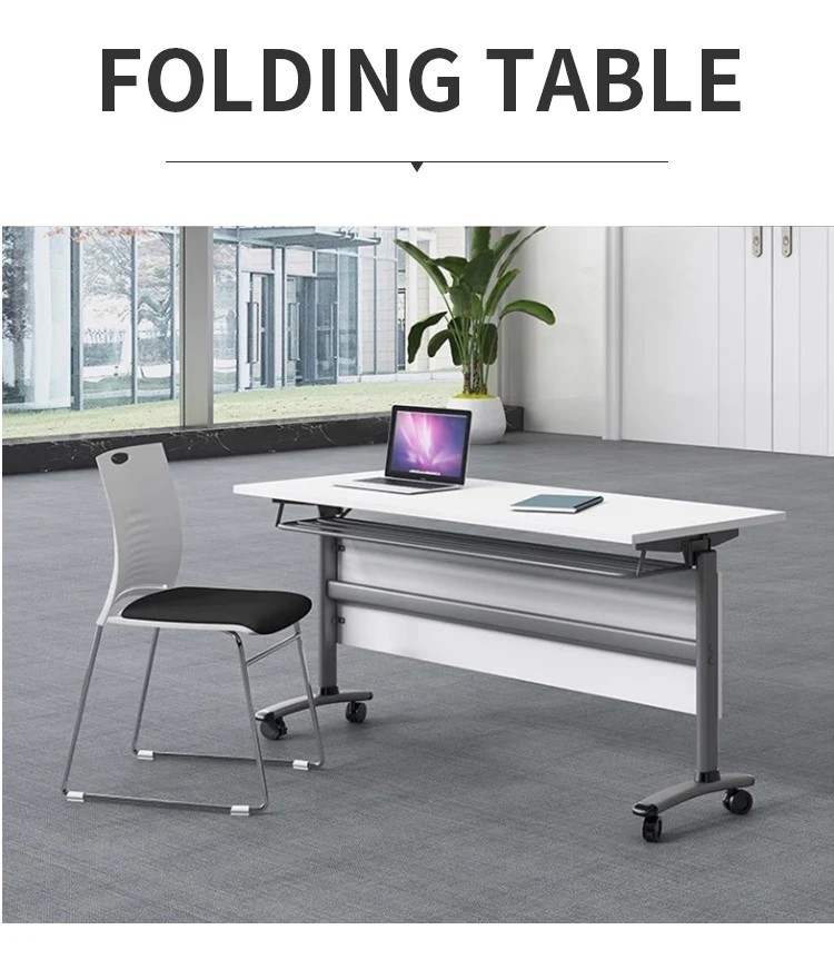 Foldable Conference Table - Modern Portable Office Desk
