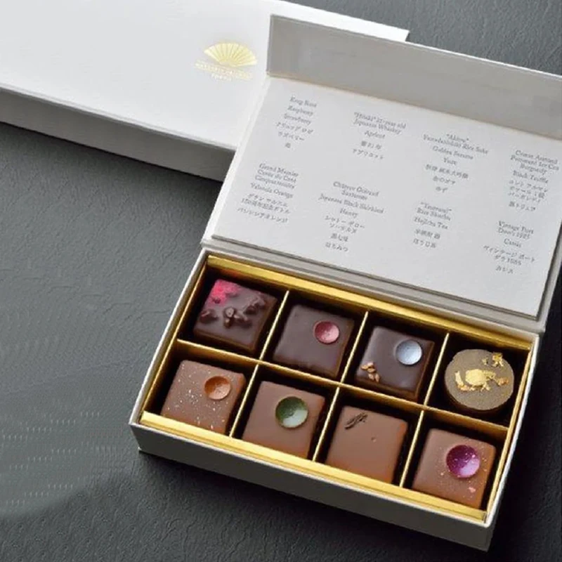 Wholesale luxury custom chocolate packaging box, book shaped drawer ...