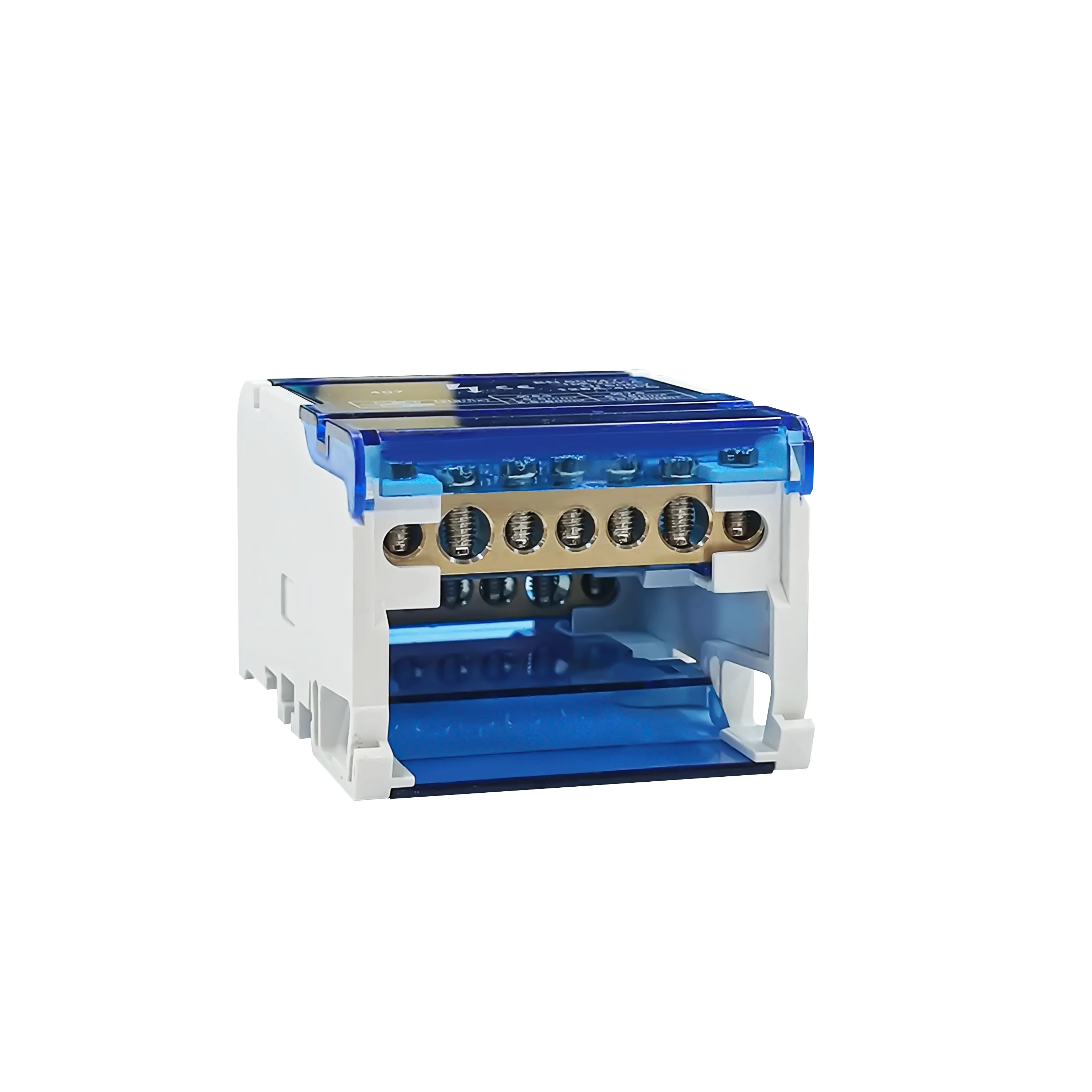 4 Phase Power Distribution Terminal Blocks Wire Connector Box Din Rail ...