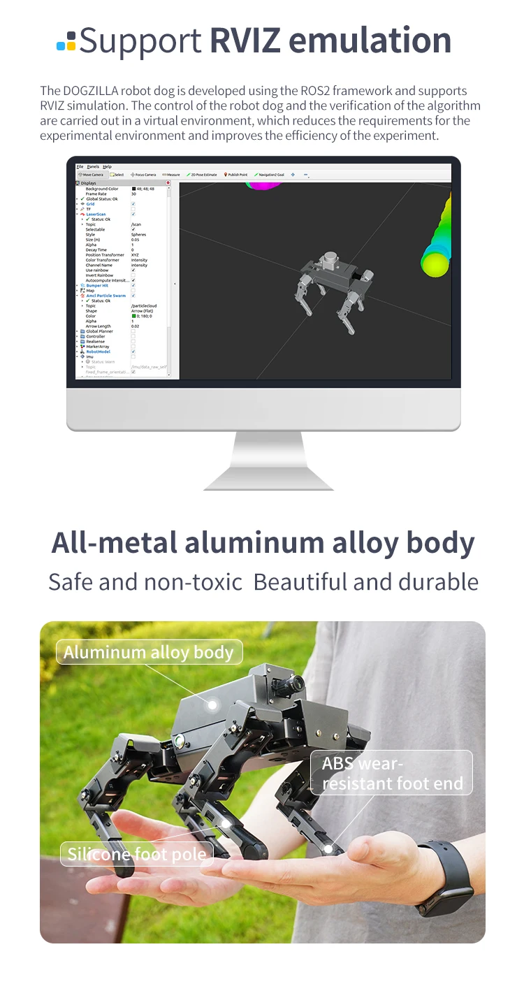 12DOF AI Robot Dog S1/S2 - Bionic Actions with Raspberry Pi 5