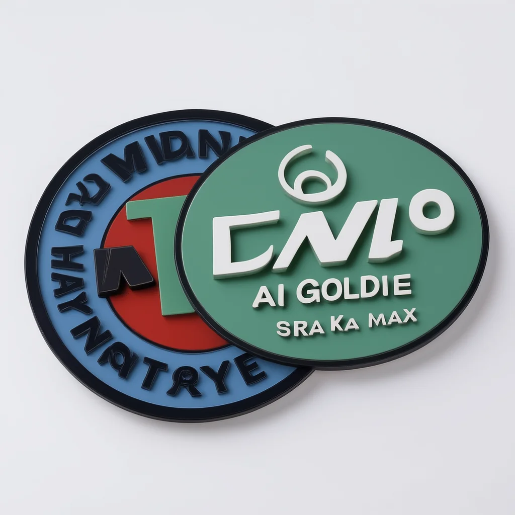 Custom 3D Soft PVC Logo Patches With Backing Embossed Logo Rubber Badge ...