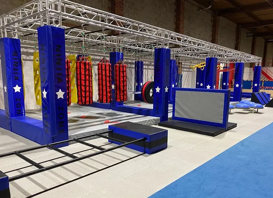 Inflatable Soft Play Area Ninja Warrior Obstacle Course Indoor ...