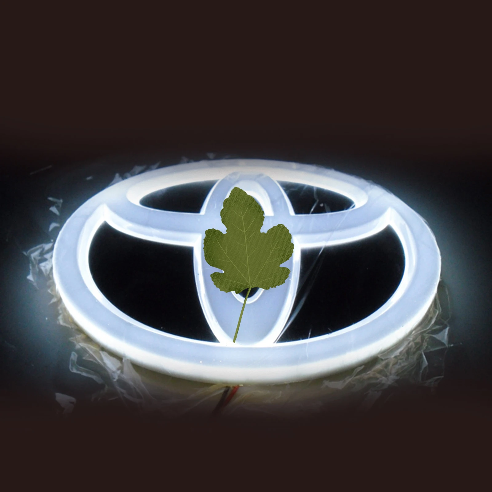 Led Illuminated White Red Blue Lighting 4d Car Light Badge Sticker Rear ...