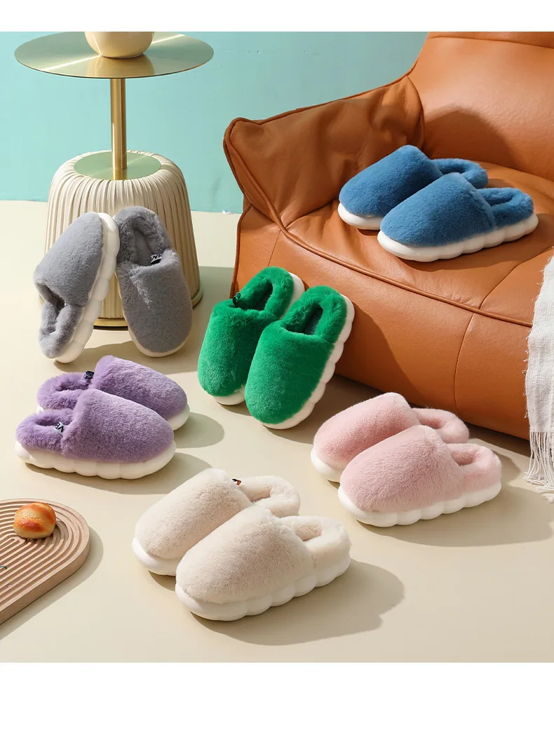 Warm Winter Soft Plush Indoor Slippers - Cozy & Durable